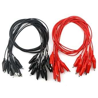 18 Pcs and 2 Colors Test Leads Set with Alligator Clips 60CM 23.6 ...