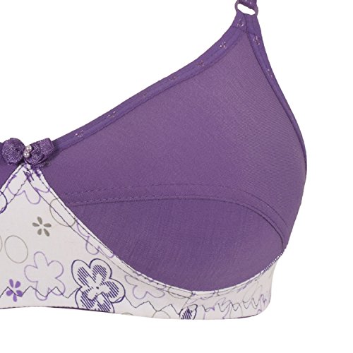 Buy NiceBeauty Presents Cotton + P-C Cloth Rani Non Padded Purple/White ...