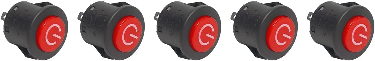 Electronic Spices AD2212 Round 12v DC 10A 250VAC Push Button On Off ...