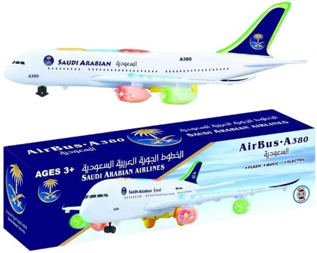 Toy Box Saudi Arabian Airlines Air plane Model With Flash And Music ...