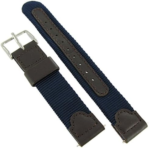 Amazon.com: 18mm Flex-on Navy and Brown Watch Band Fits Timberland with ...