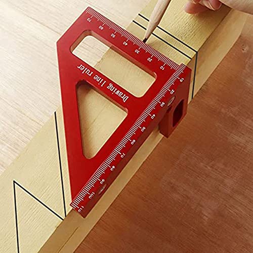 Tyuooker 3D Multi-Angle Measuring Ruler 45/90 Degree Aluminum Alloy ...