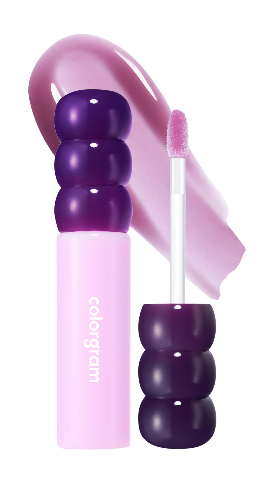 Amazon.com : COLORGRAM FRUITY GLASS GLOSS 01 GRAPE BLACK | Non-Sticky ...