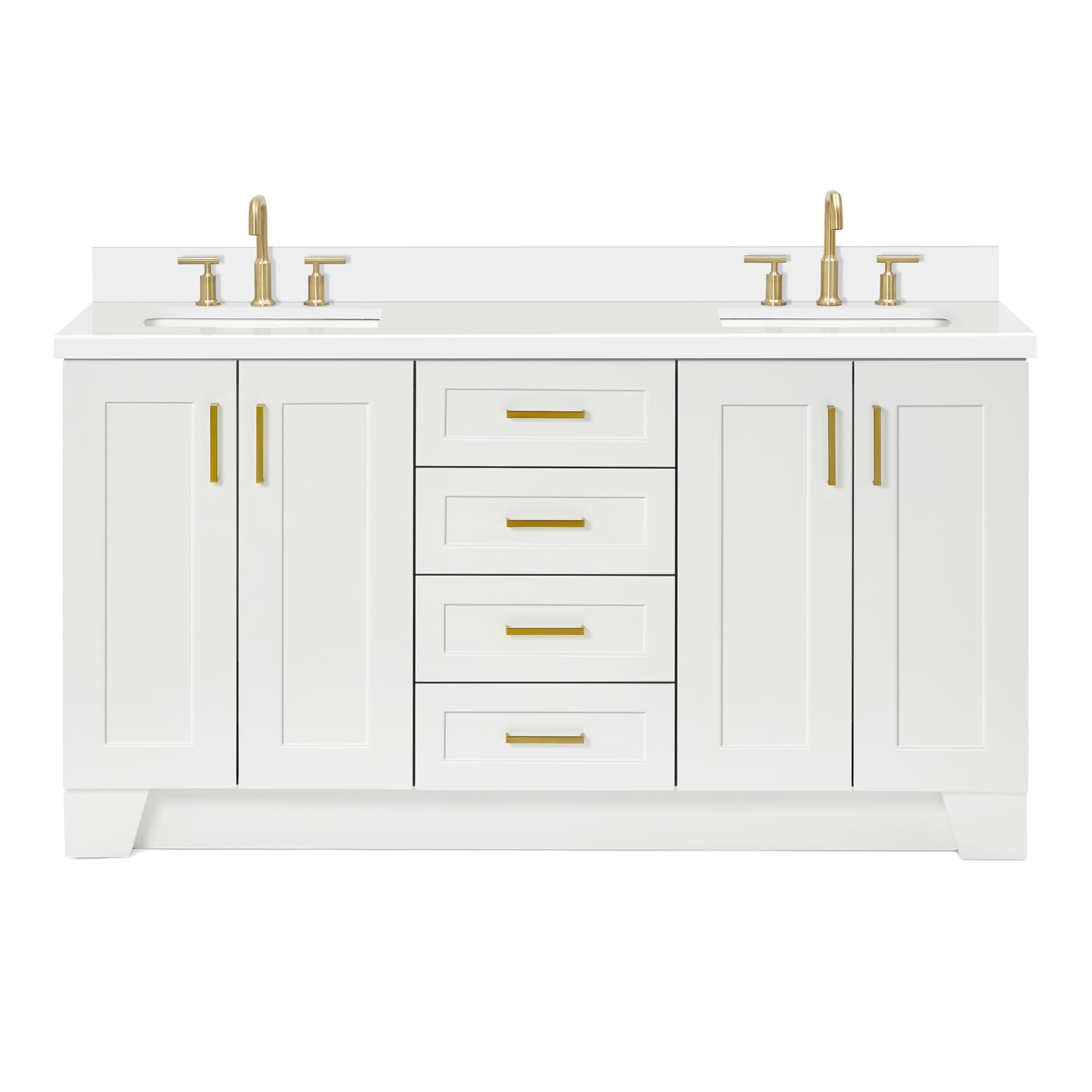 Amazon.com: ARIEL Taylor 67 Inch Double Rectangle Sink Vanity with ...