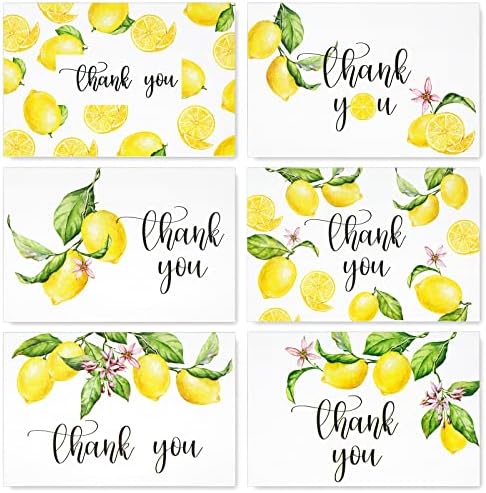 Amazon.com : AnyDesign 30 Pack Lemon Thank You Cards Thank You Notes ...