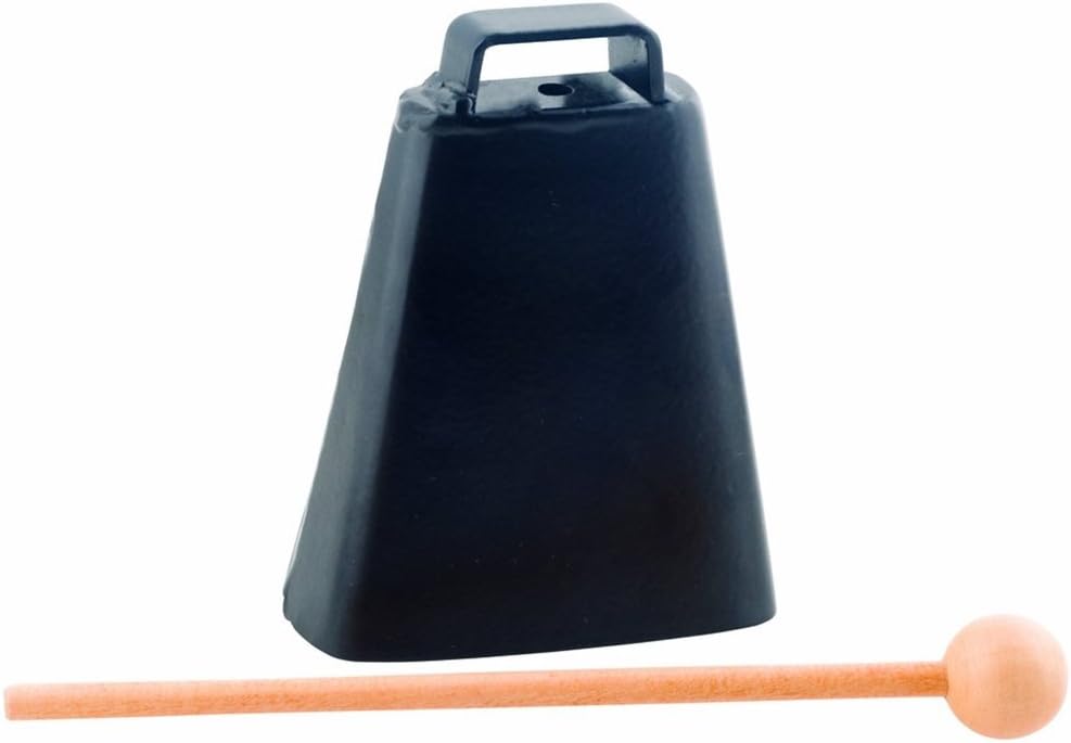 Amazon.com: Black Metal Cowbell with Mallet (4.25 x 3 x 1.25in.; Age 3 ...