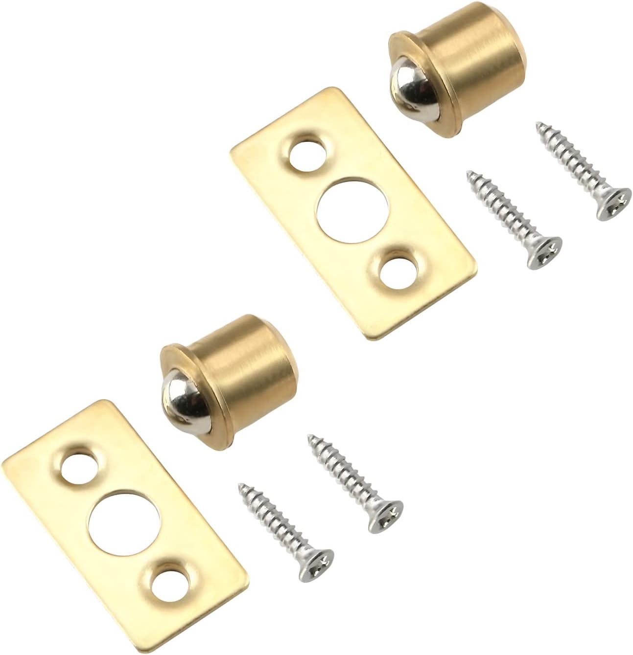 MroMax 5Pcs Closet Door Ball Catch Brass 0.31" Diameter Bearing Door ...
