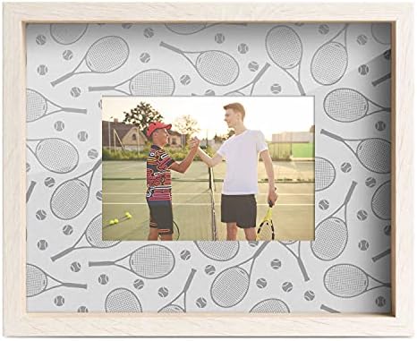 ChalkTalk SPORTS Premier Tennis Photo Frame | Tennis Racket Pattern