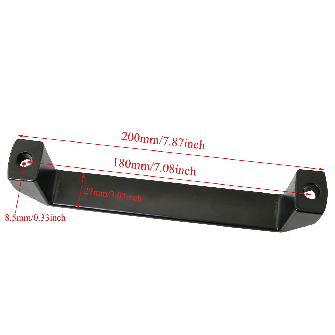 Snapklik.com : Black Aluminium Alloy Handle Rectangular Industrial Pull ...