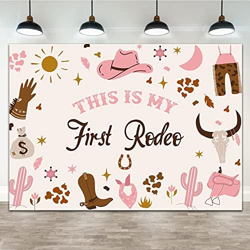Amazon.com: Lofaris This is My First Rodeo Backdrop Western Cowgirl ...