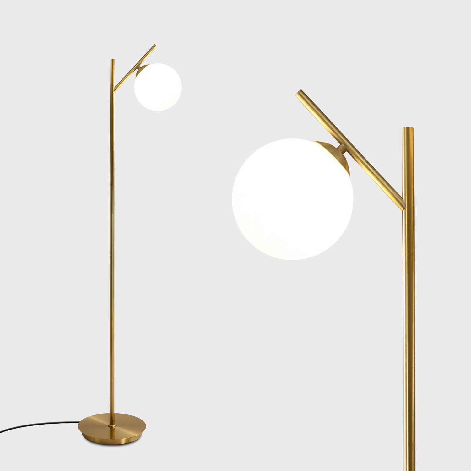 Fulesi Mid Century Floor Lamp for Living Room Modern Tall Standing Lamp ...