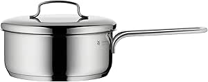 WMF Mini Stielkasserolle 16cm, klein, Metalldeckel, kleiner Topf Induktion 1,2l, Cromargan ...