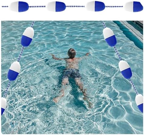 Nylon Floating Pool Safety Line, Adjustable Length Swim Lane Divider ...