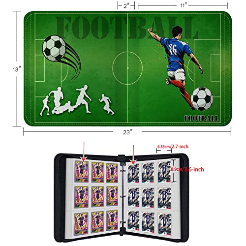 Foodball Cards Binder for Football Cards, Soccer Card Binder, 9 Pocket ...
