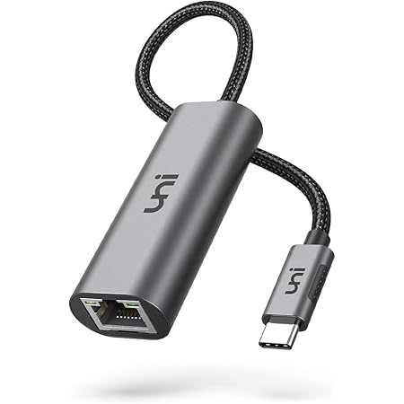 uni USB C auf Ethernet Adapter 2.5 Gigabit, USB Type-C auf RJ45 Gigabit Ethernet 2500 Mbps ...