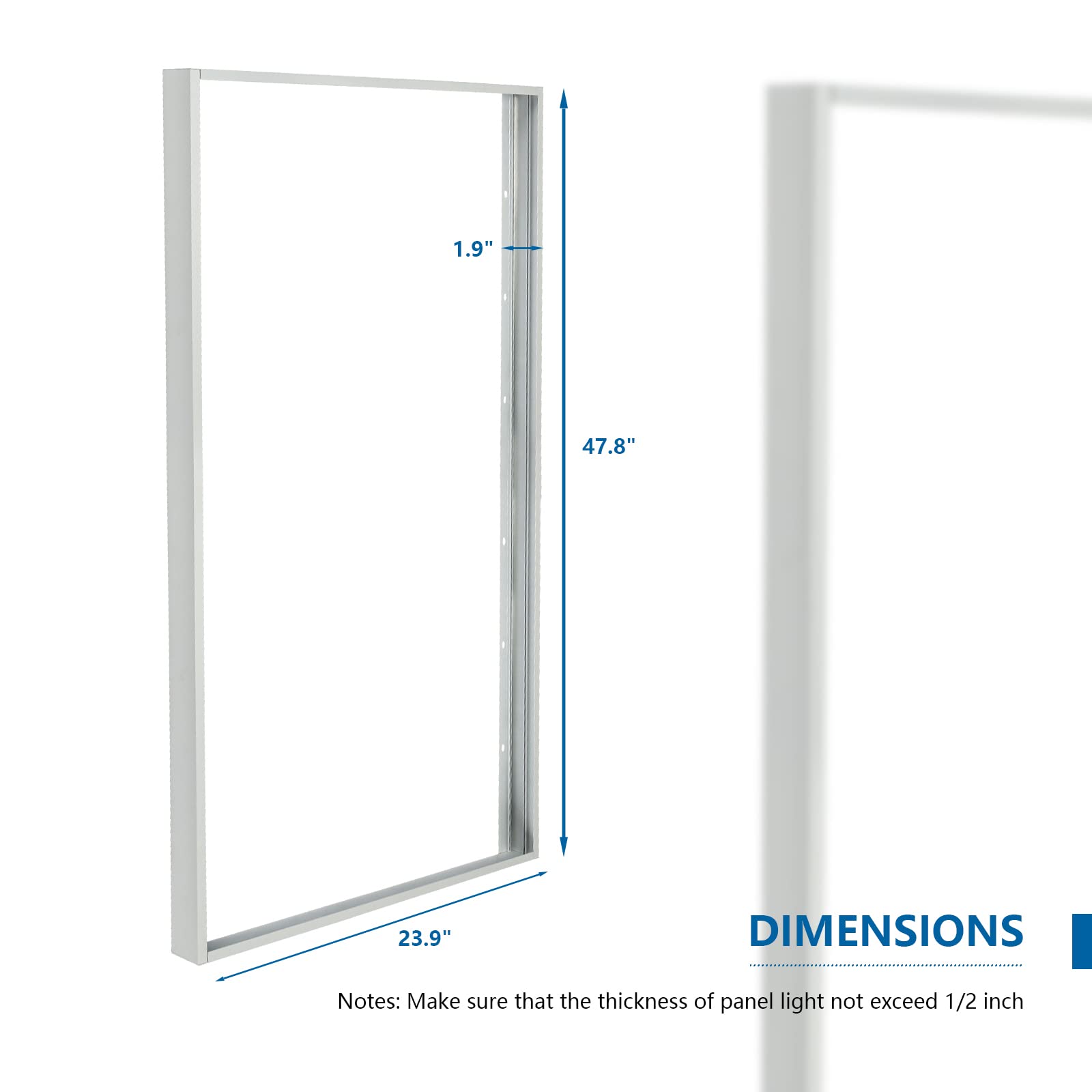 Snapklik.com : Sokply 4x2FT Surface Mount Kit, 2 Set Aluminium Surface ...
