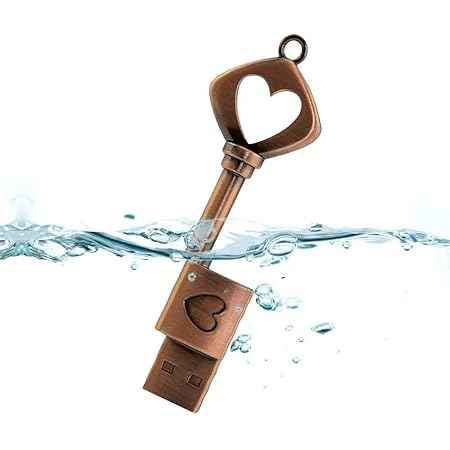 Amazon.com: WooTeck HeartKey USB Flash Drive 32GB Heart Metal Thumb ...