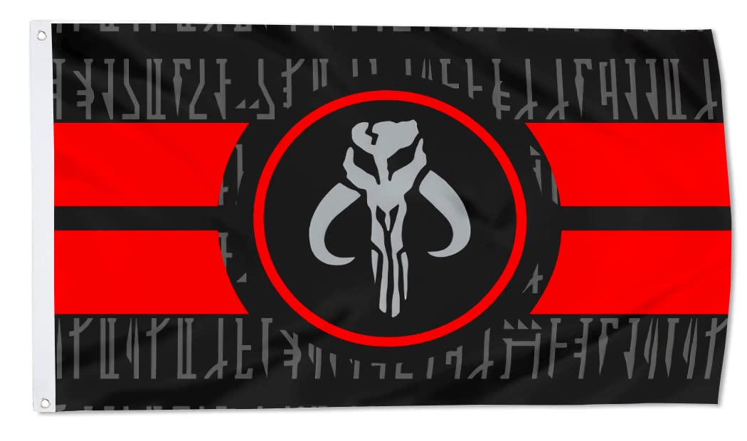Amazon.com : Mandalorian flag banner 3x5ft (Text) : Patio, Lawn & Garden