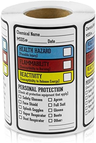 Amazon.com : 300 Labels - SDS Stickers/MSDS Stickers - 1.5 x 2.5 inch ...