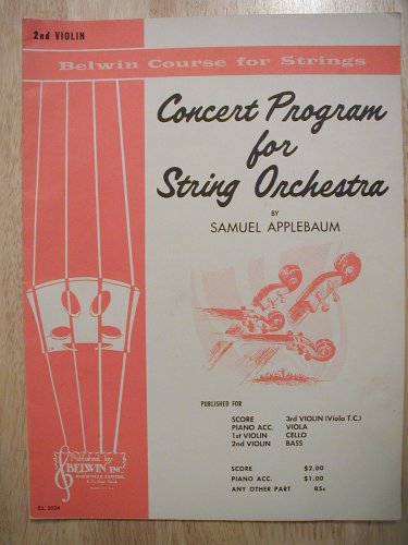 Concert Program for String Orchestra: Samuel Applebaum: Amazon.com: Books