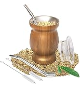 Amazon.com | Beruth Bombilla Yerba Mate Gourd, 8oz Stainless Steel Tea ...