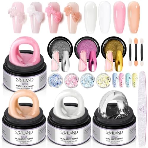 Amazon.com : LOUINSTIC Solid Builder Gel Kit - 6 Colors Solid Builder ...