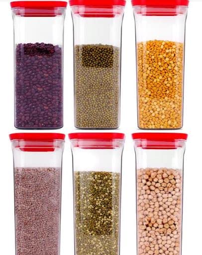 HOME-PRO KitKat Unbreakable airtight Transparent Plastic Storage Container, Food-Grade, Bpa-Free ...