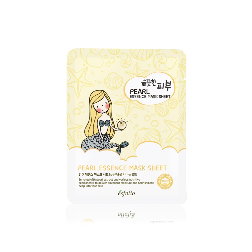 Amazon.com: esfolio Pure Skin Mask Box – Pearl Essence Sheet Mask Set ...