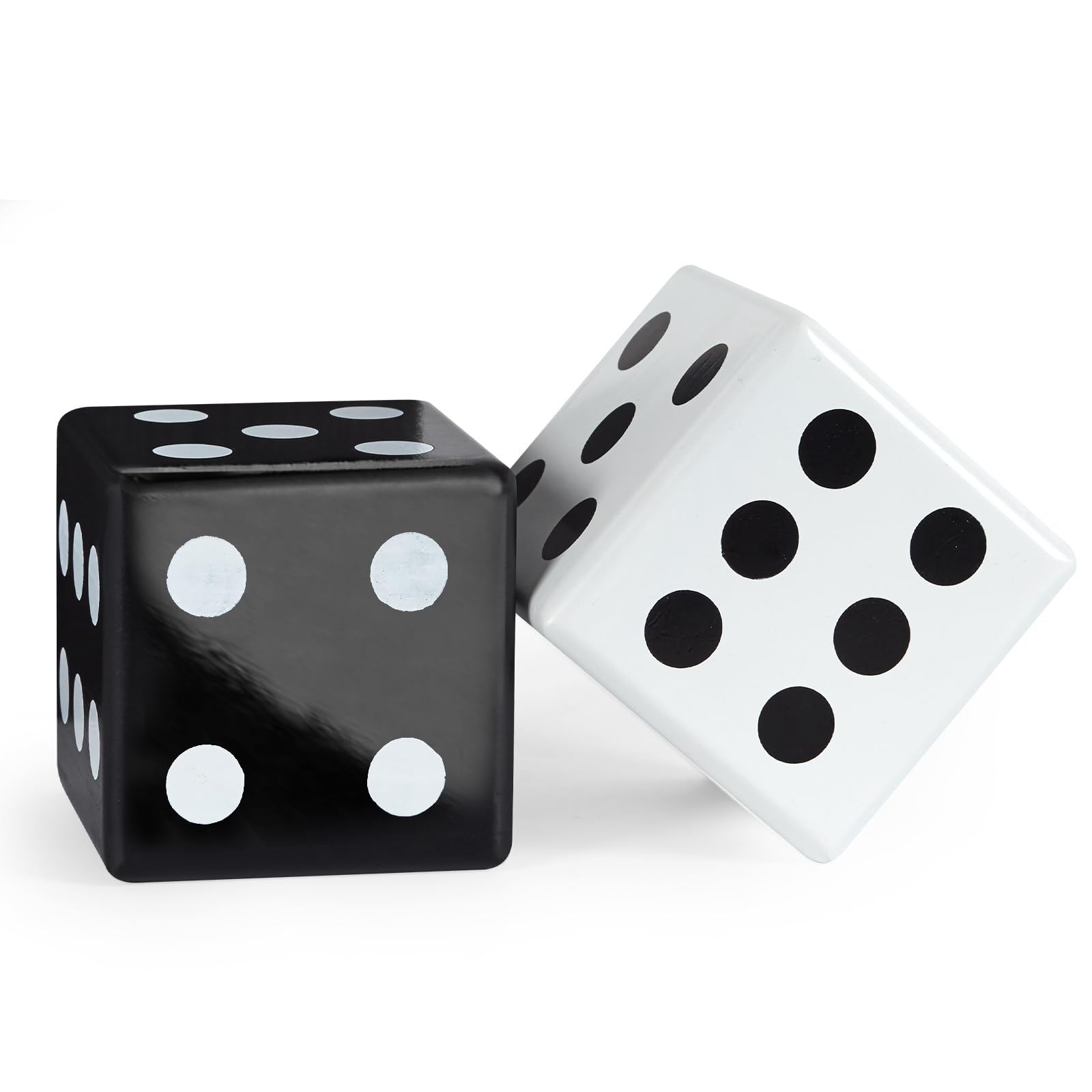 Amazon.com: Giant Dice Decor, 2-Piece Large Dice Wooden Decor in Black ...