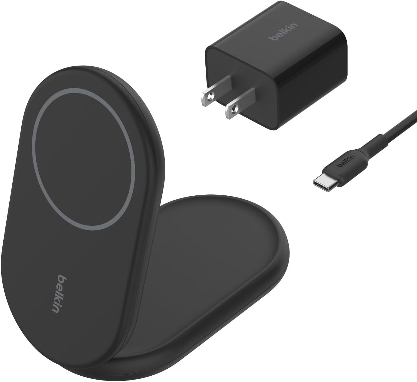 Amazon.com: Belkin Magnetic Foldable Wireless Charging Stand 15W ...