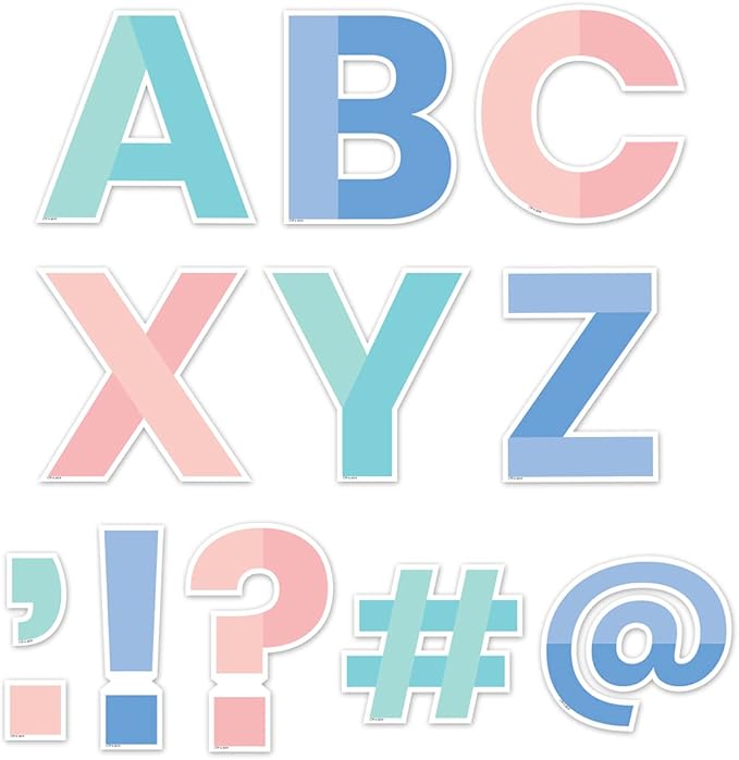 Amazon.com : CTP Color Block Punch-Out Letters for Classroom ...