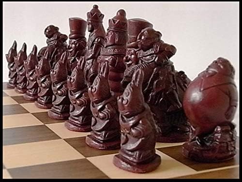 themed chess pieces Alice in wonderland set game novelty and ...