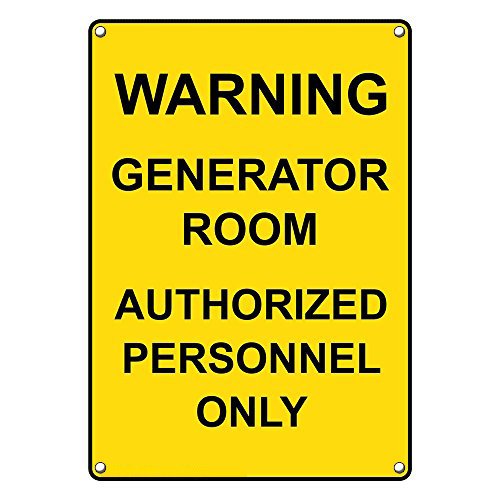 Weatherproof Plastic Vertical Warning Generator Room Authorized ...