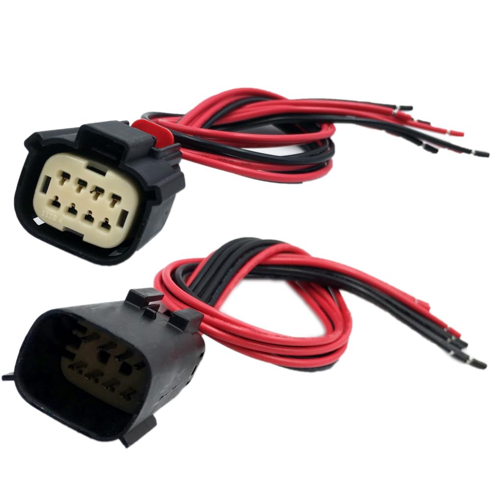 Amazon.com: LIZAPUS Male and Female Headlights Connector Pigtail ...