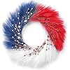 Amazon.com: 24 inch Independence Day Wreath,Red White Blue Artificial ...