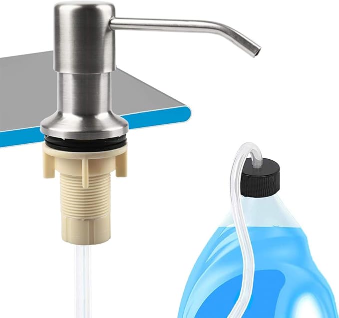 Soap Dispenser Kitchen Sink Stainless Steel Soap Liquid Dispenser Pump ...