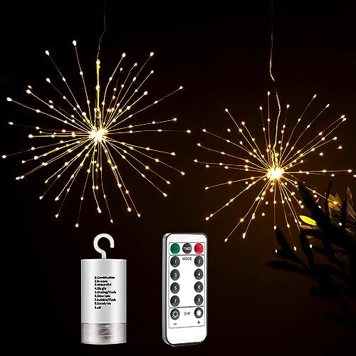 RESNICE Firework Lights 160 LED Outdoor Battery Operated Hanging Sphere ...
