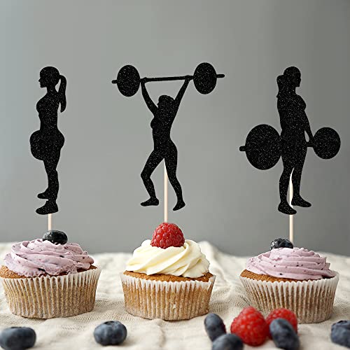 Sodasos 20 Pack Gym Cupcake Toppers，Cake & Cupcake Toppers - Want It All