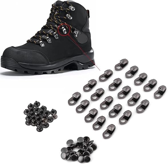 Amazon.com: KooingTech 20PCS Boot Lace Hooks, Boot Eyelets, Shoe Lace ...