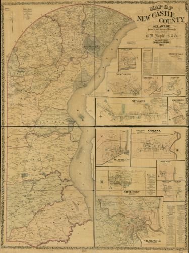 1881 Map of New Castle County, Delaware : from actual surveys & recotds ...