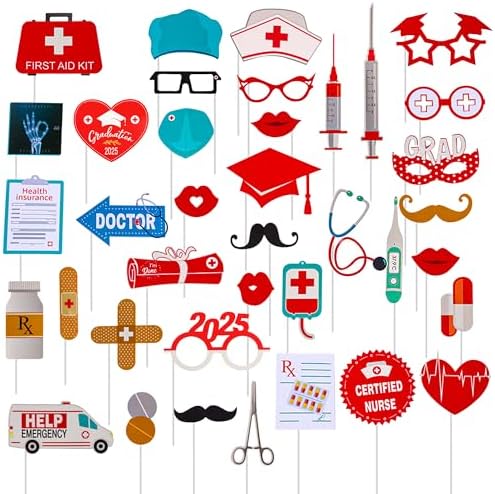 Amazon.com: 25 Pieces Nurse Appreciation Week Photo Booth Props Thank ...
