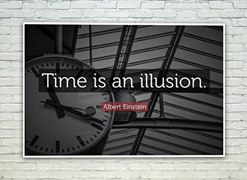 Posterskart Albert Einstein 'Time is an Illusion' Quote Poster for Room ...