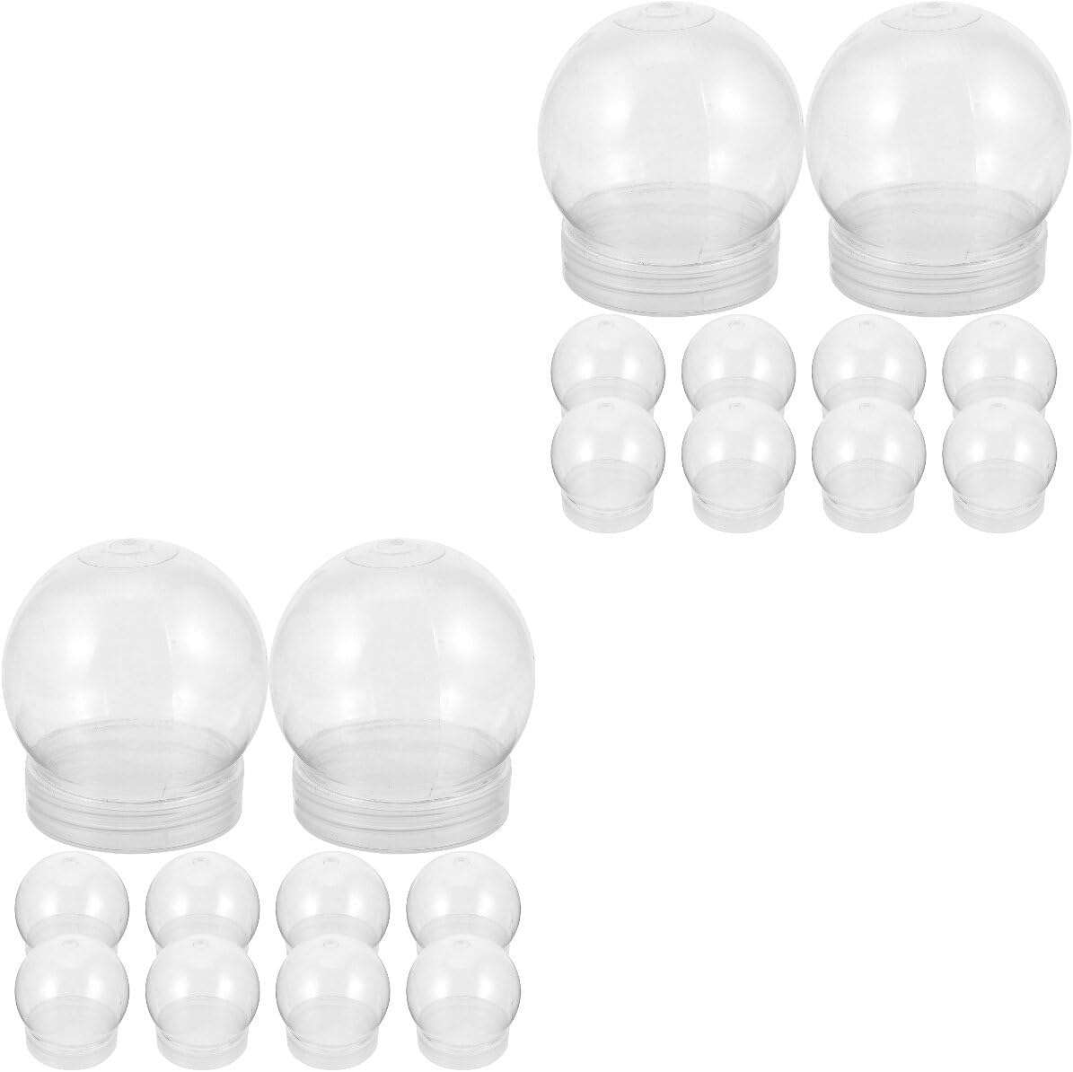 Amazon.com: Yardwe 20 Pcs DIY Snow Globe Clear Water Globe Empty ...