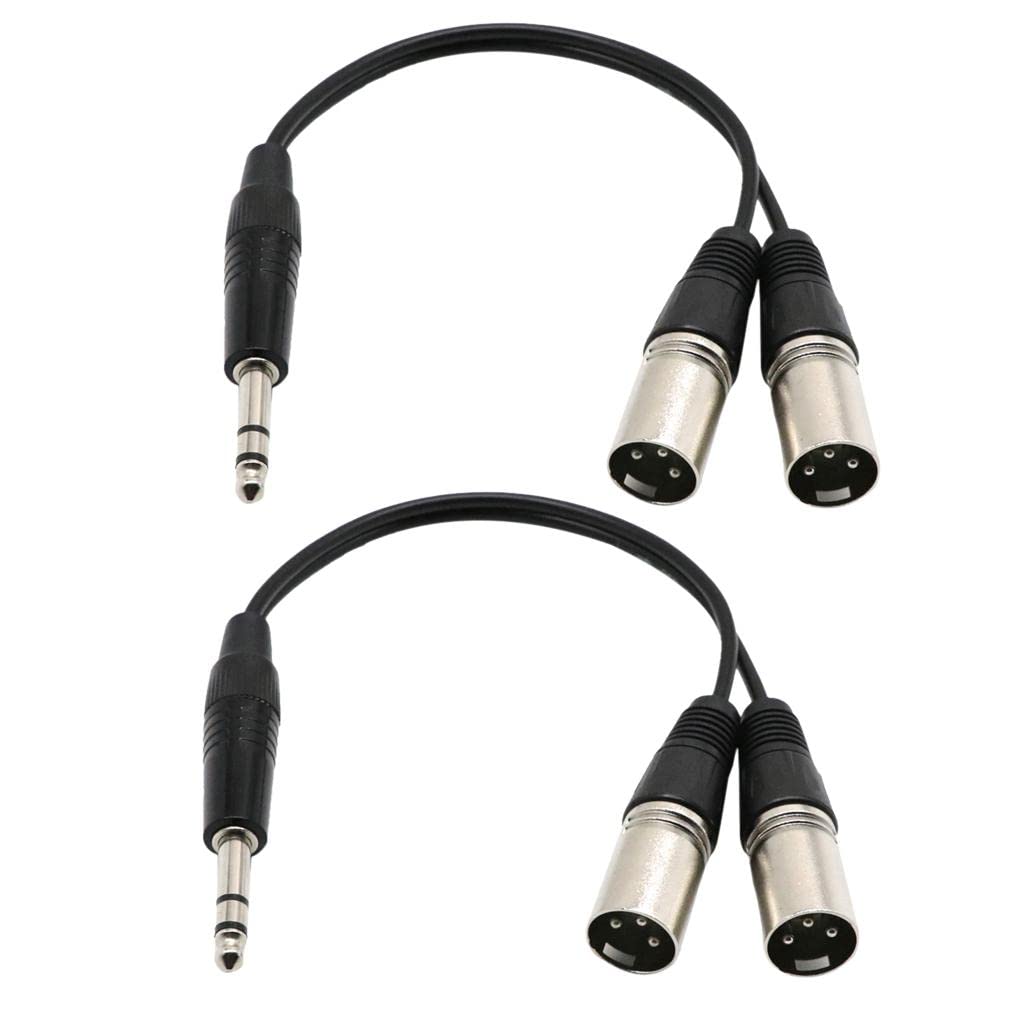 BNF® 2 Piecces 0.3M 6.35Mm [1/4 Inch] 1/4'' Mono Male Jack Plug To 2 ...