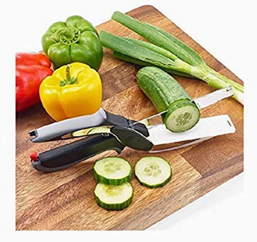 2-in-1 Steel Smart Clever Cutter Kitchen Knife Food Chopper and in ...