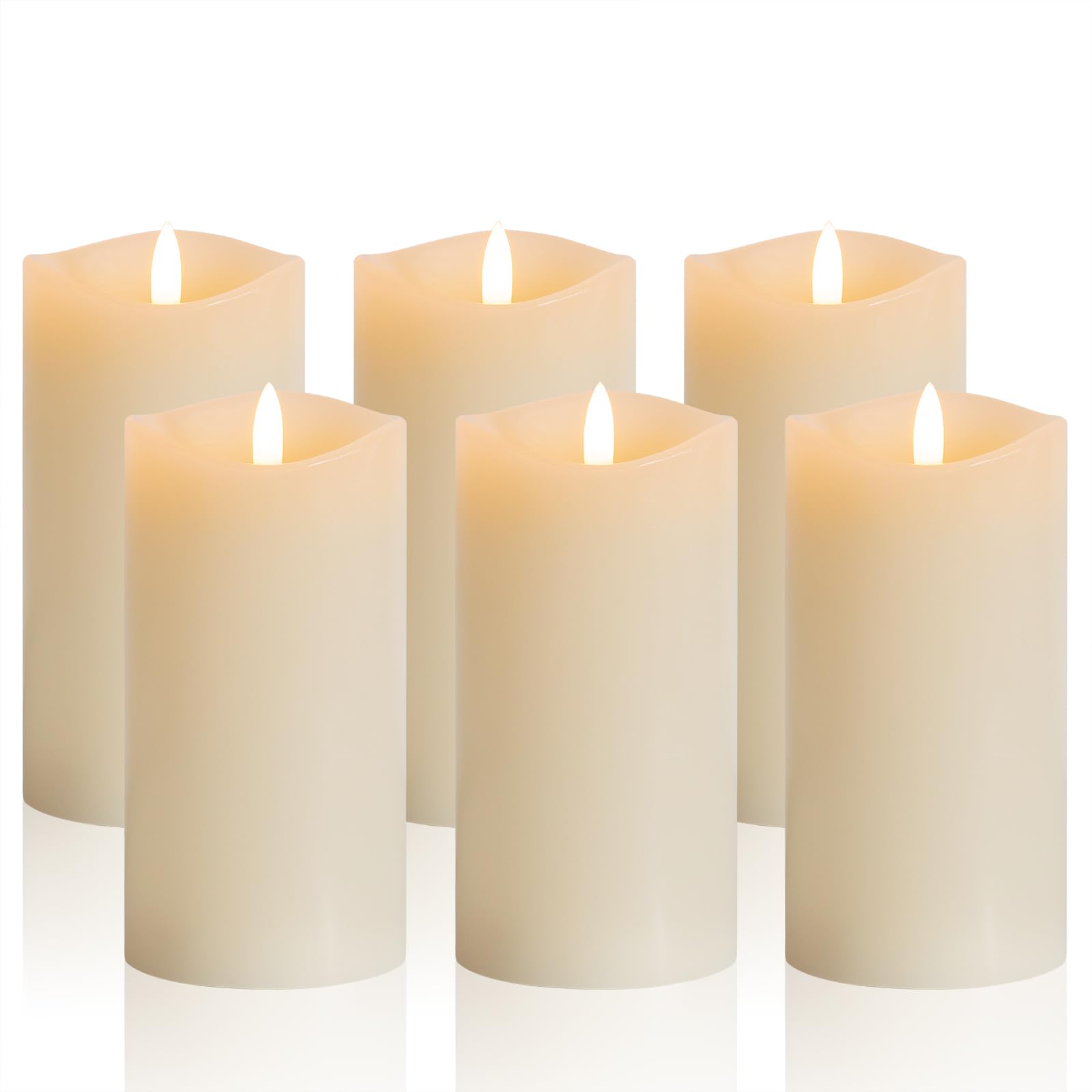 Amazon.com: LED Pillar Candle Large - Christmas Flickering Flameless ...