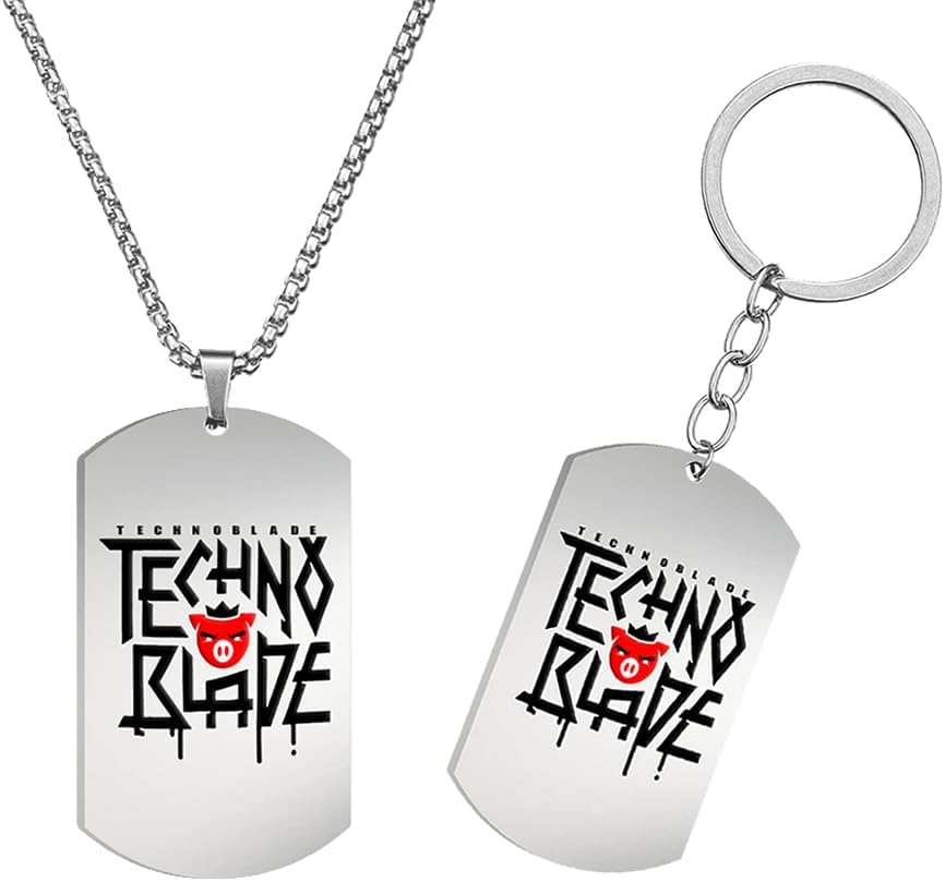 OVCOSER Technoblade Necklace Keychain,Gamer Technoblade Merch Titanium ...