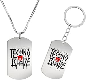 OVCOSER Technoblade Necklace Keychain,Gamer Technoblade Merch Titanium ...
