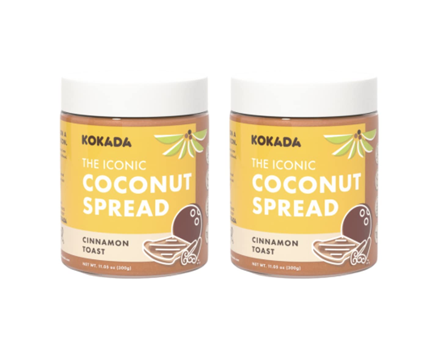 Amazon.com: Kokada Coconut Spread, Cinnamon Toast (11oz Jars, Pack of 2 ...
