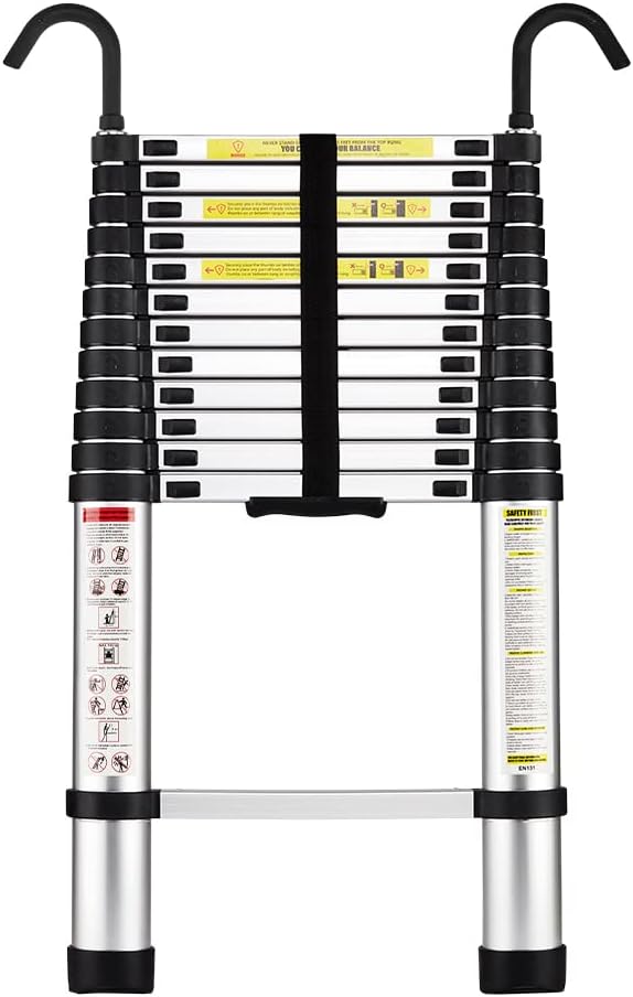 Nestling® Échelle Télescopique 3.2M en Aluminium Bricolage Pliable ...